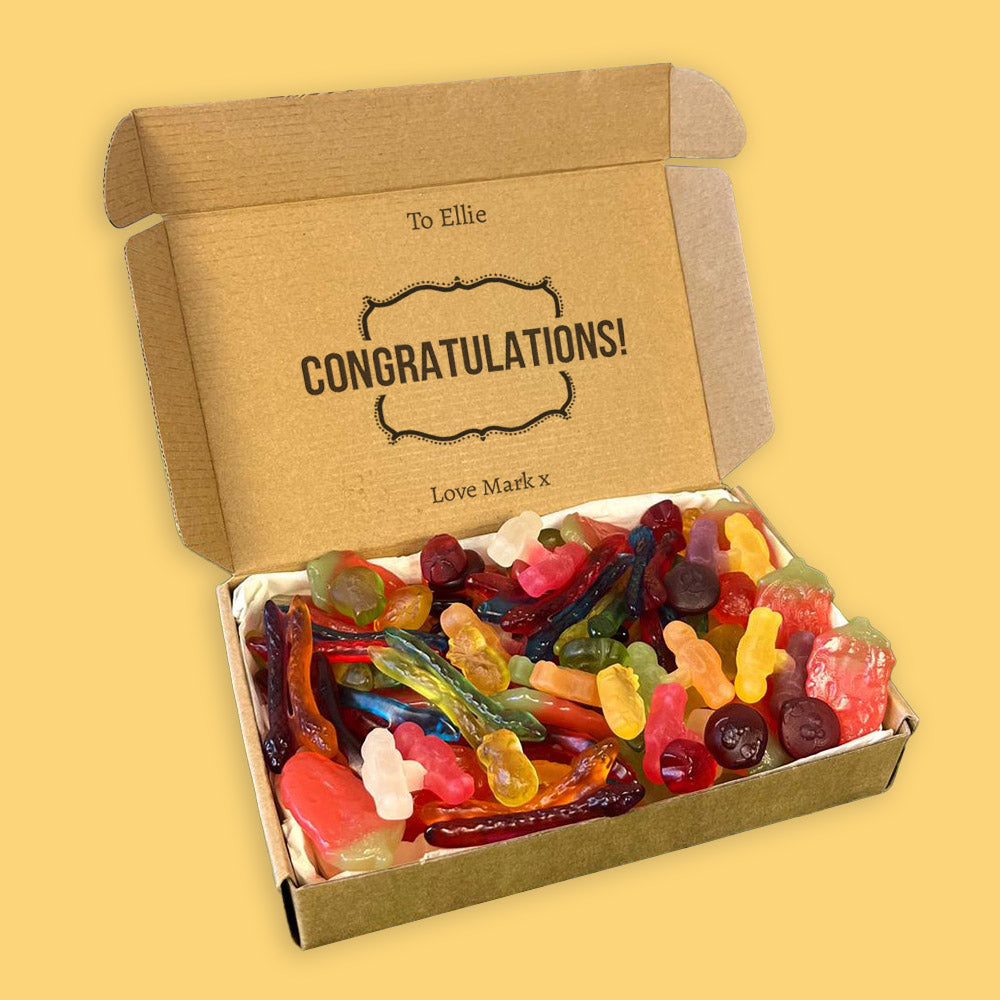 PERSONALISED Congratulations - Sweet Treat Fizzy Box - Personalised Sw ...