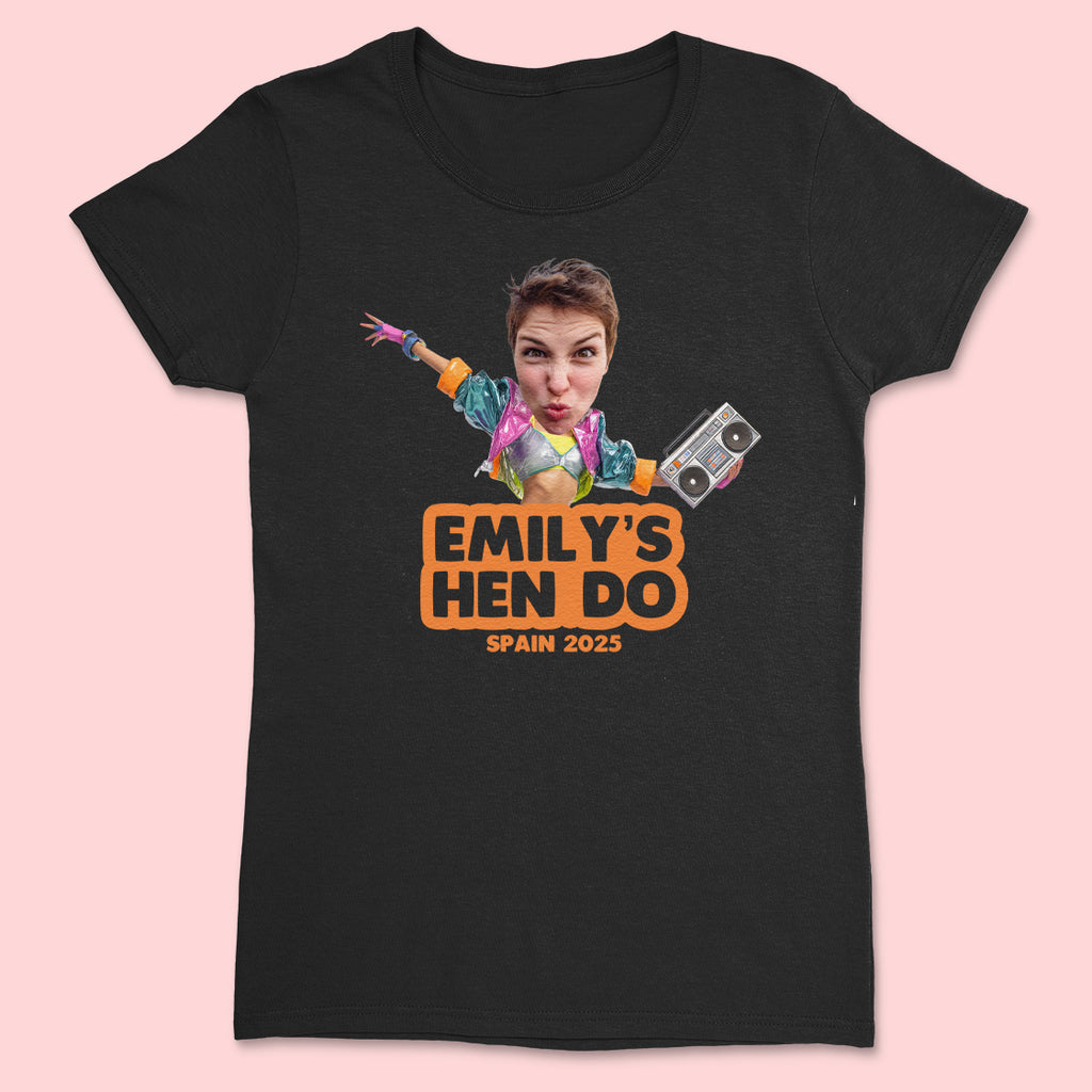 PERSONALISED Photo Face & 80s Disco I Body with Wording – The Gift Project