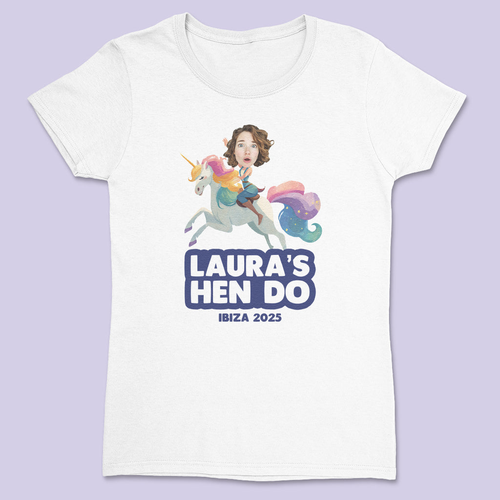 PERSONALISED Photo Face & Unicorn Body with Wording – The Gift Project