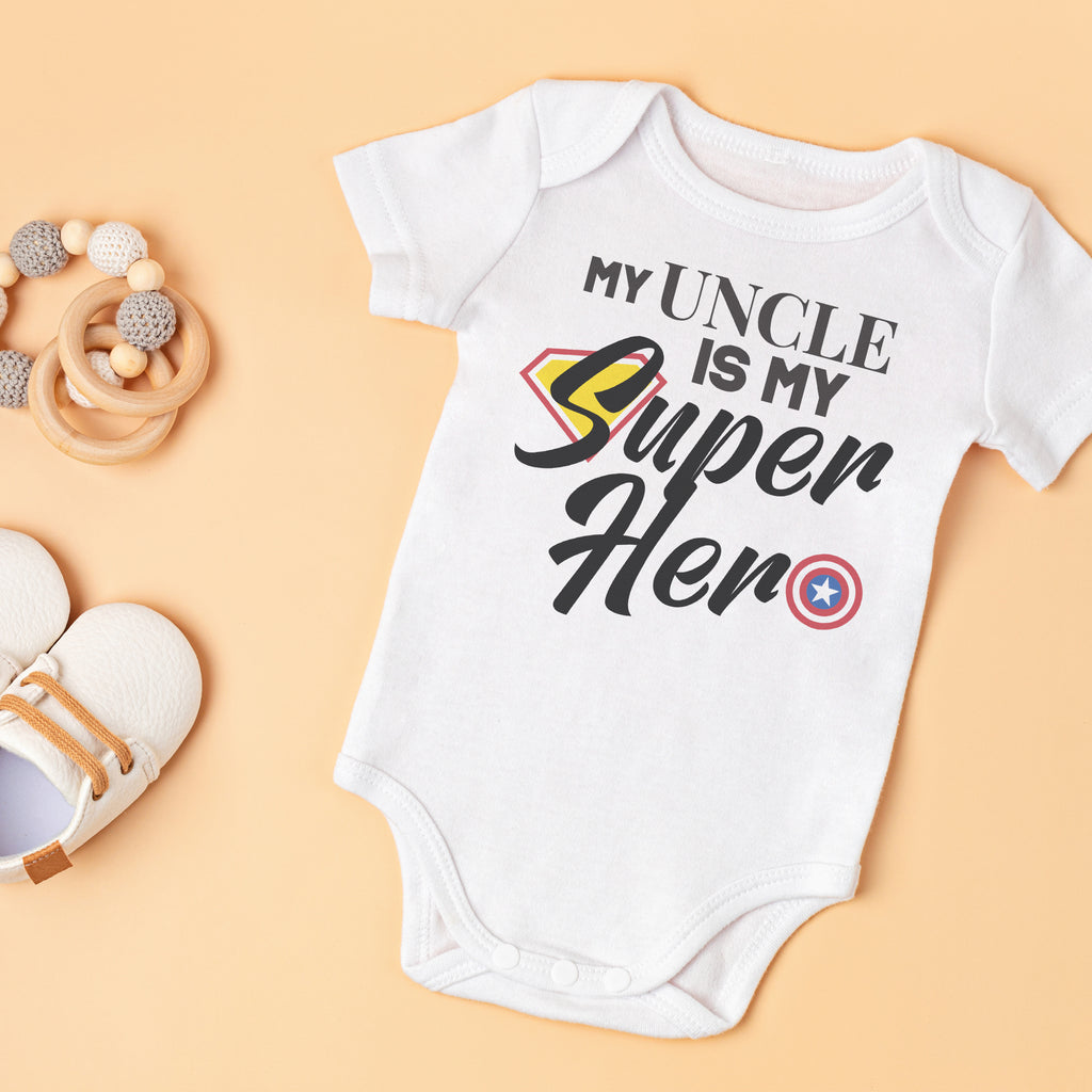 My Uncle Is My Super Hero Baby Bodysuit for | The Gift Project