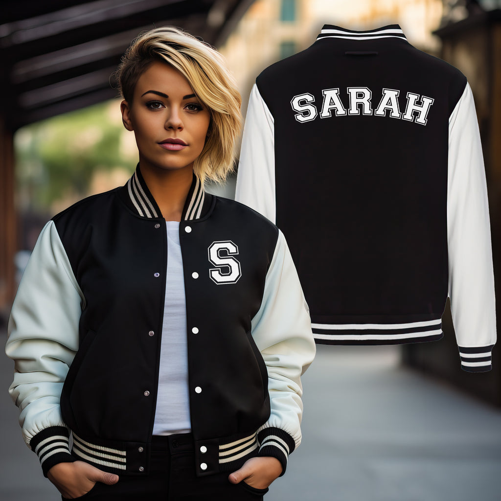 Personalised Initial(s) & Name Varsity Jacket - Kids & Adults Sizing ...