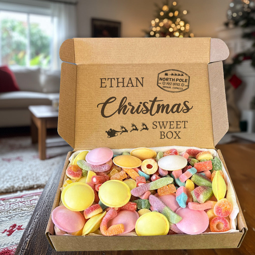 Personalised North Pole Post Christmas Sweets | The Gift Project
