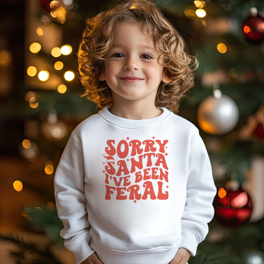 Sorry Santa I've Been Feral - Red Design - Baby & Kids - All Styles ...