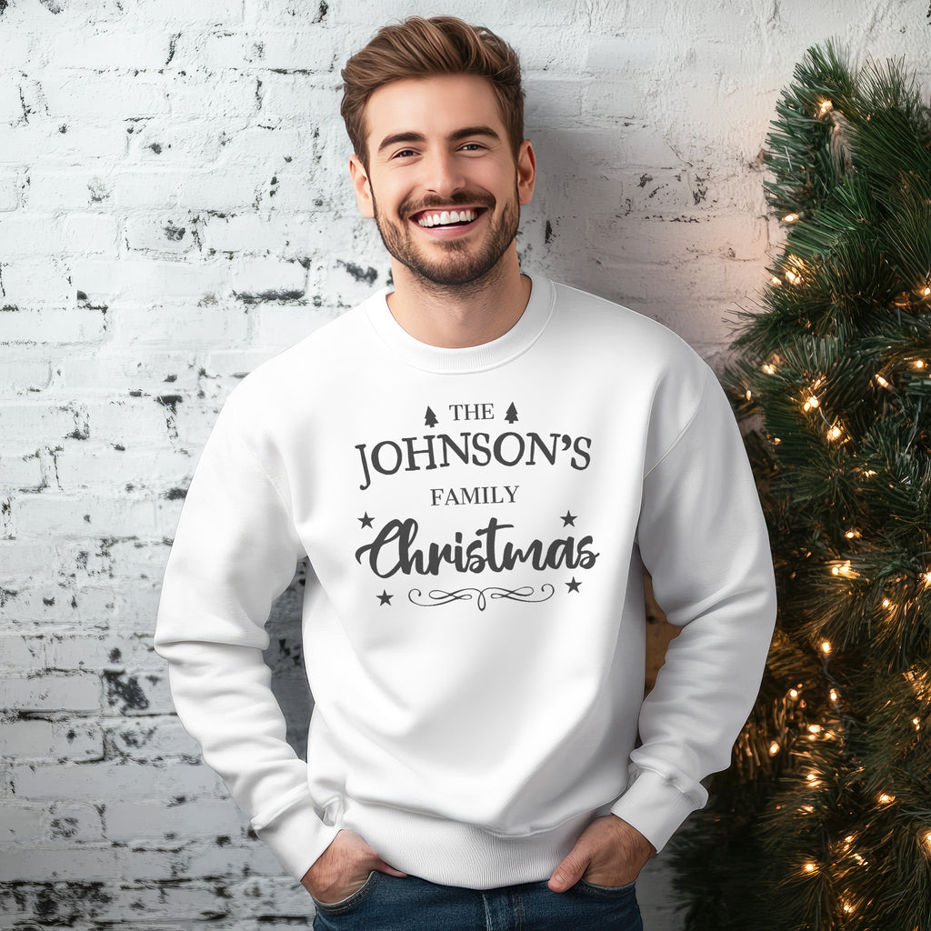 PERSONALISED Christmas At Surname - Christmas Jumper Sweatshirt - All ...