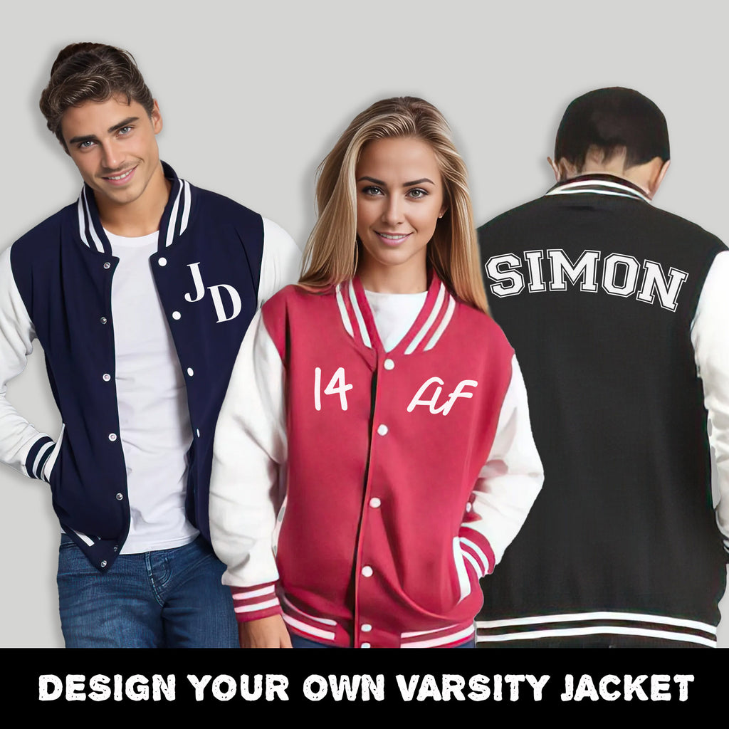 Fully PERSONALISED Varsity Jacket - Kids & Adults Sizing – The Gift Project
