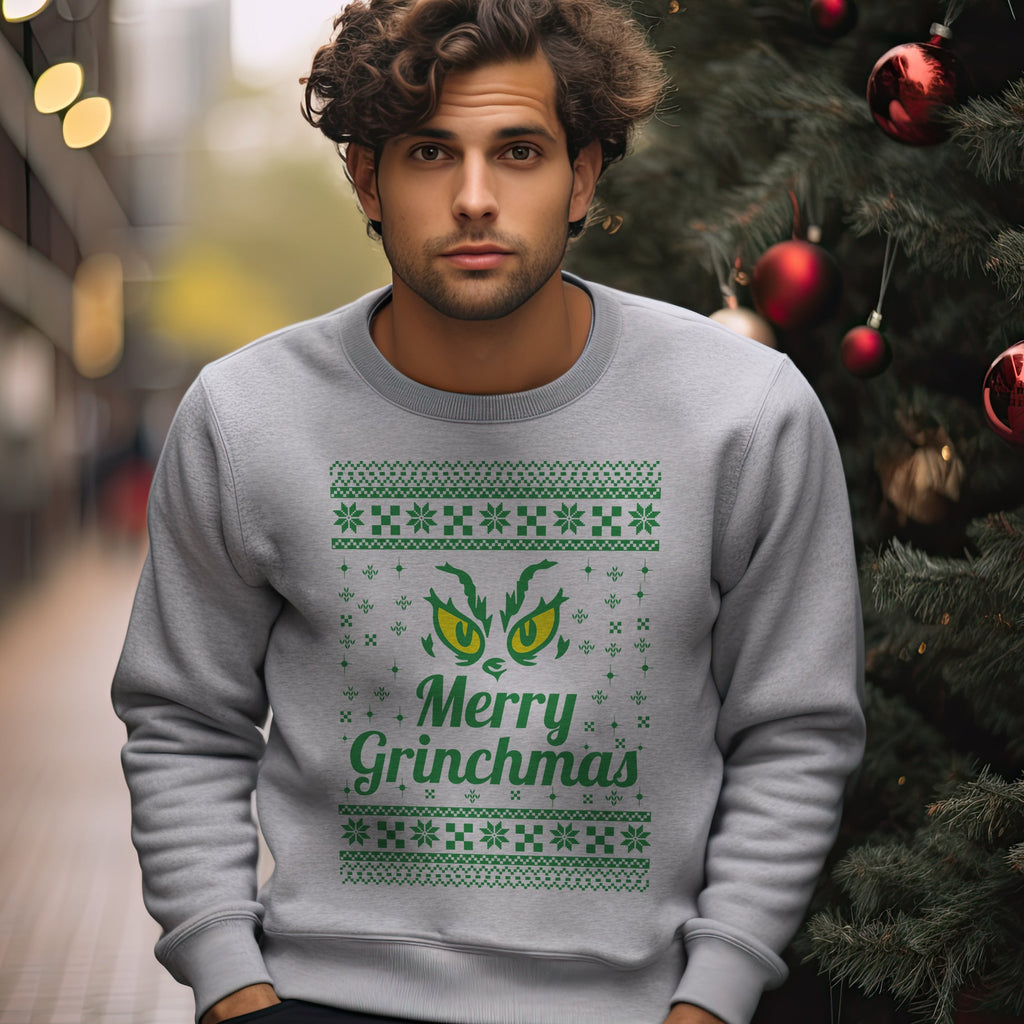 Merry Grinchmas Christmas Sweater - Christmas Jumper Sweatshirt - All ...